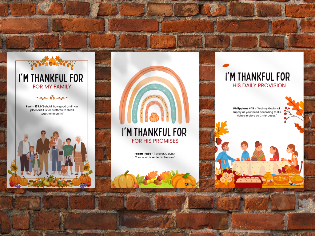 Thanksgiving Gratitude Posters for Churches and KidMin | Fun, Faith-Ba ...